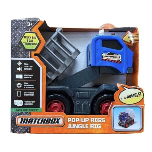 Mattel | Toys | Mattel Lights Sounds Jungle Truck Matchbox Pop Up Rigs ...